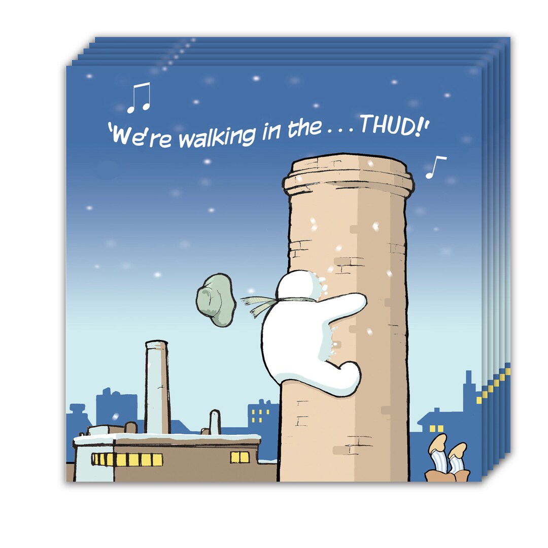 Pack de 12 cartes de Noël amusantes – Design Walking In The Air – Lot ...