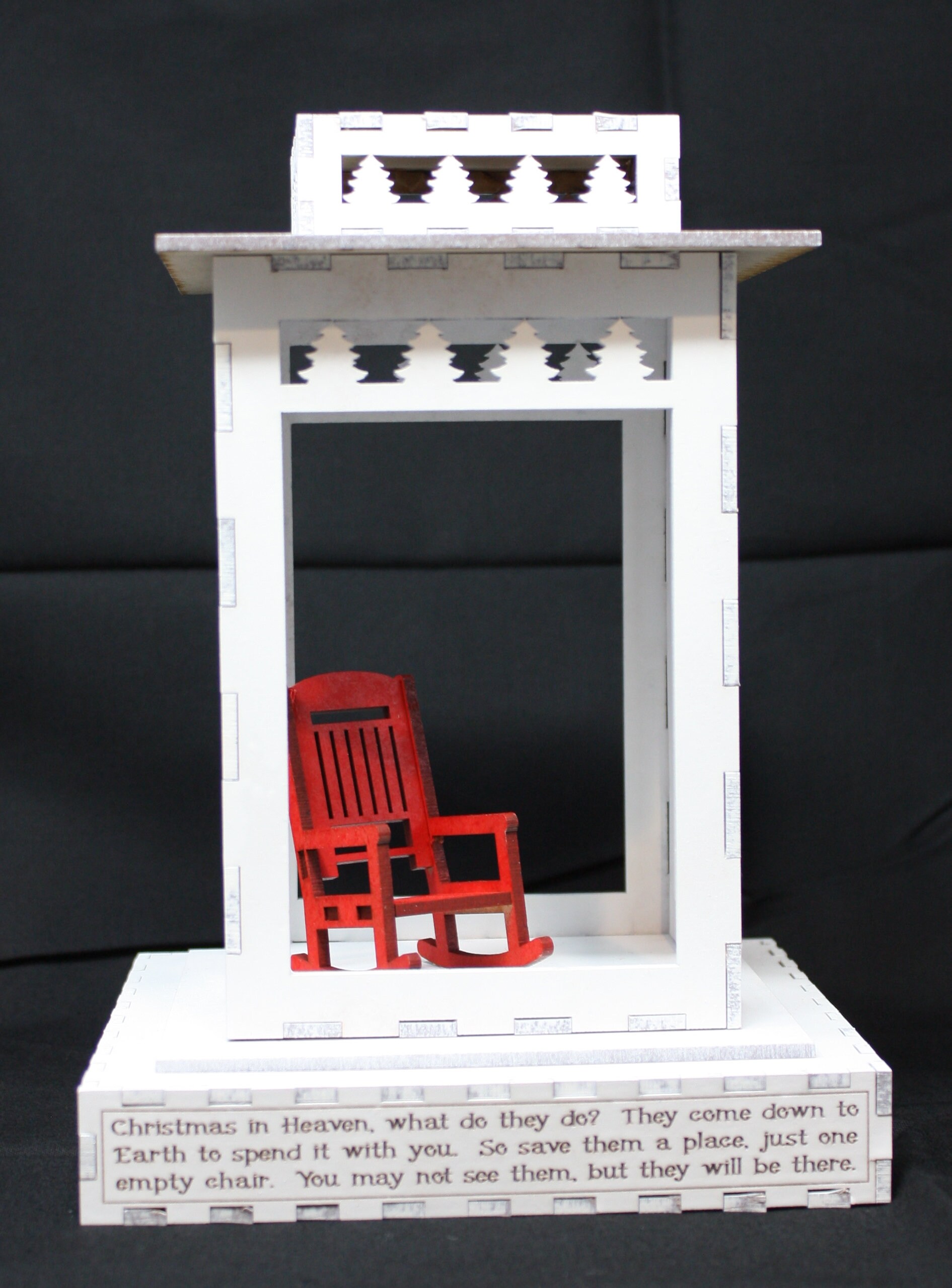 Christmas in Heaven Lantern With Red Rocking Chair *****orders Placed ...