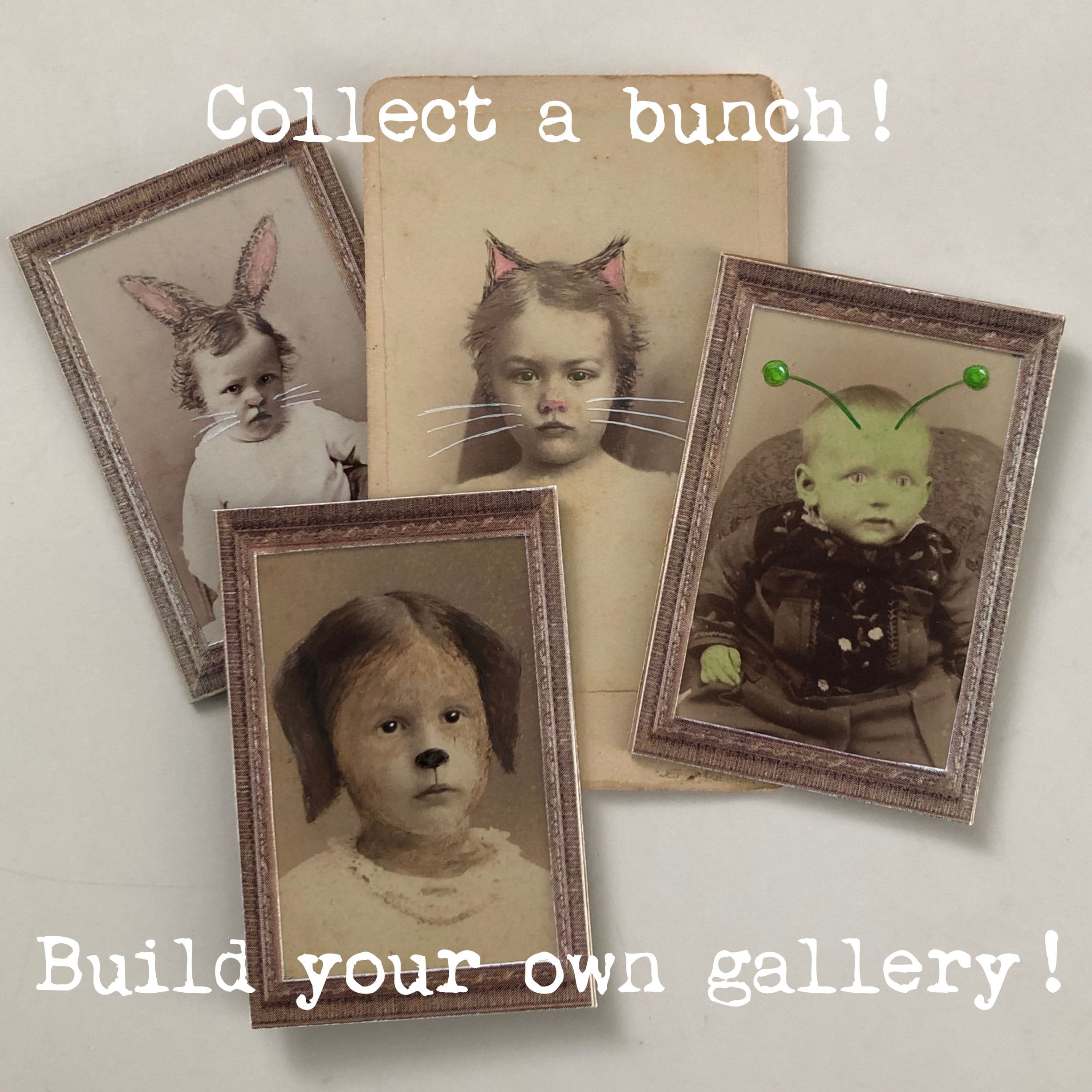 Mini Mixed Media Victorian Octowoman Original Painted Photo Artwork ...