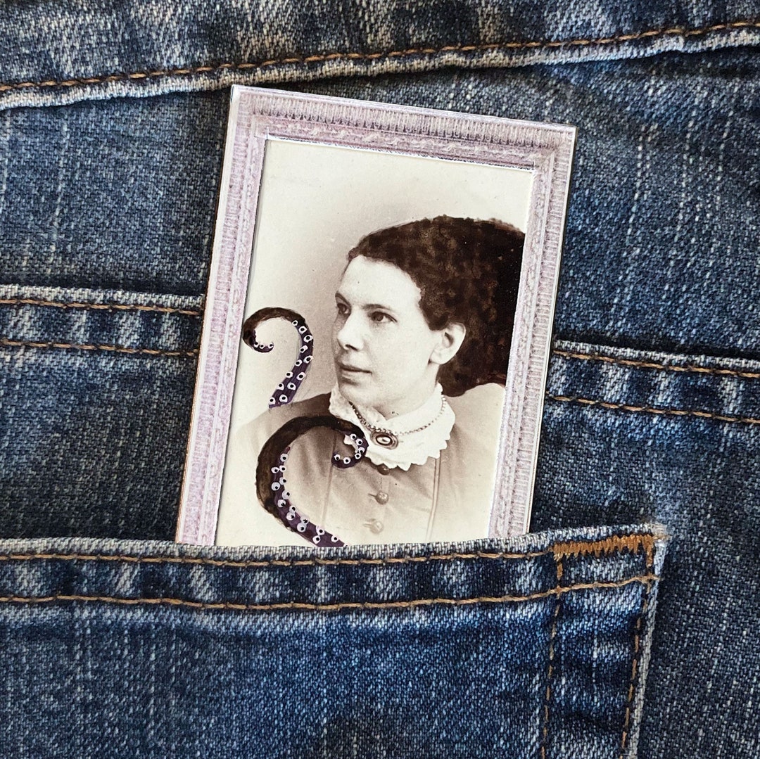 Mini Mixed Media Victorian Octowoman Original Painted Photo Artwork ...