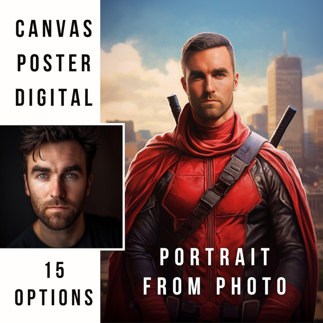 Personalized Superhero Portrait, Face Swap, Portraits From Photo ...