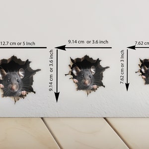 Black Cute Mouse Hole Sticker, Wall Decal, Skirting Board Sticker ...