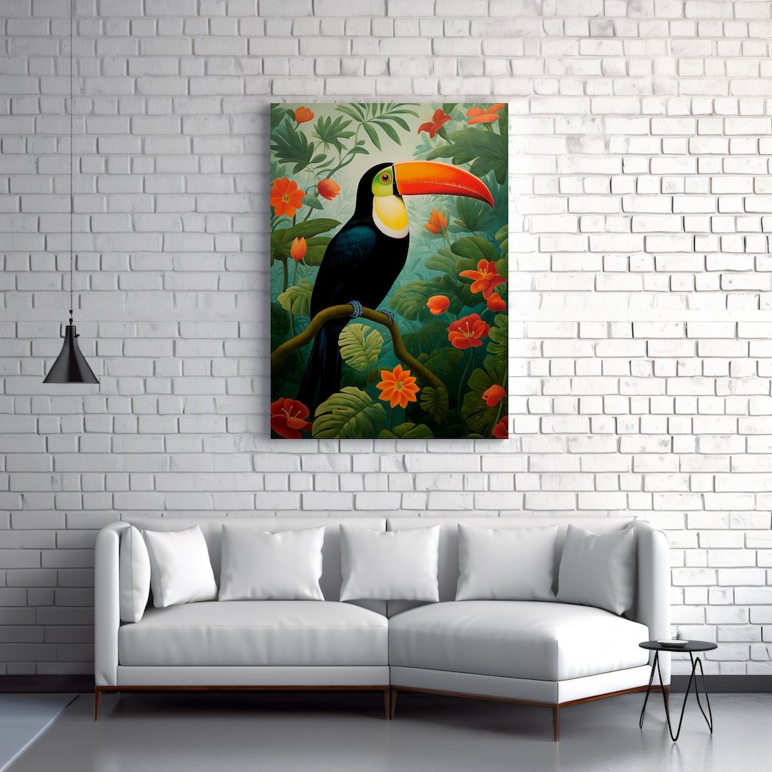 Toucan Henri Rousseau Style, Rousseau Poster, Tropical Poster, Toucan ...