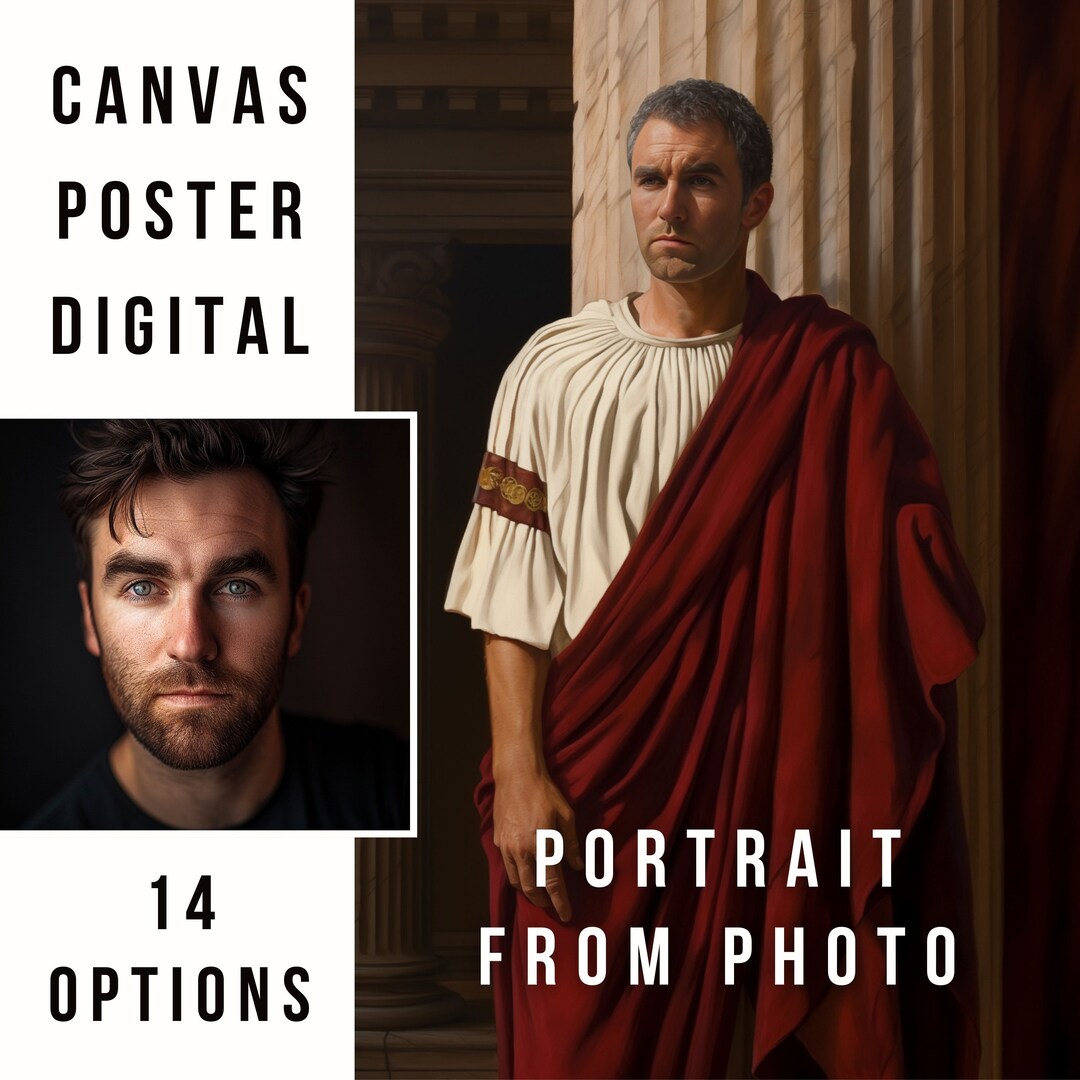 Roman Patrician Portrait From Photo, Custom Historical Portrait, Face ...