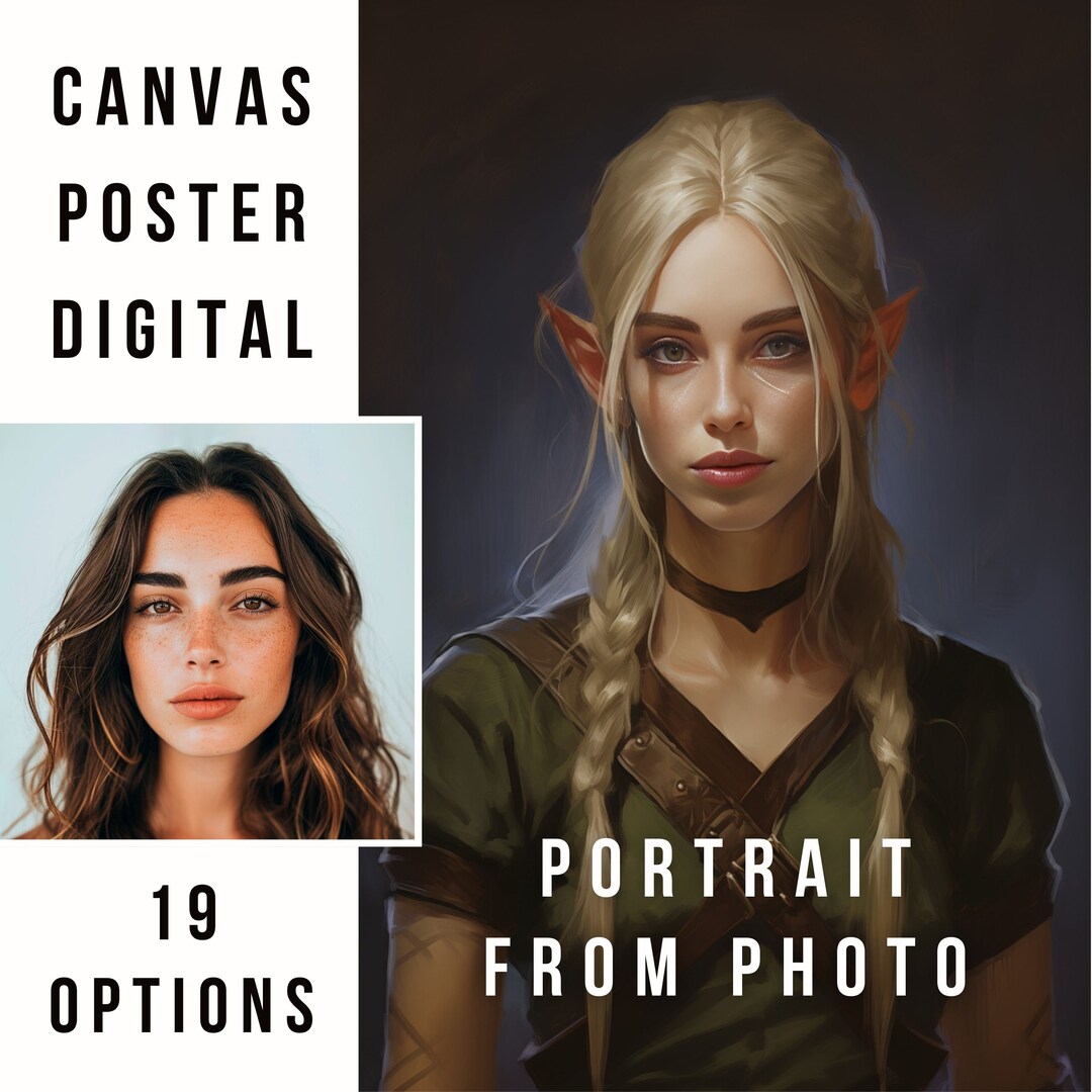 Elf Portrait From Photo, Swap Face, High Elf, Forest Elf, Personalized ...