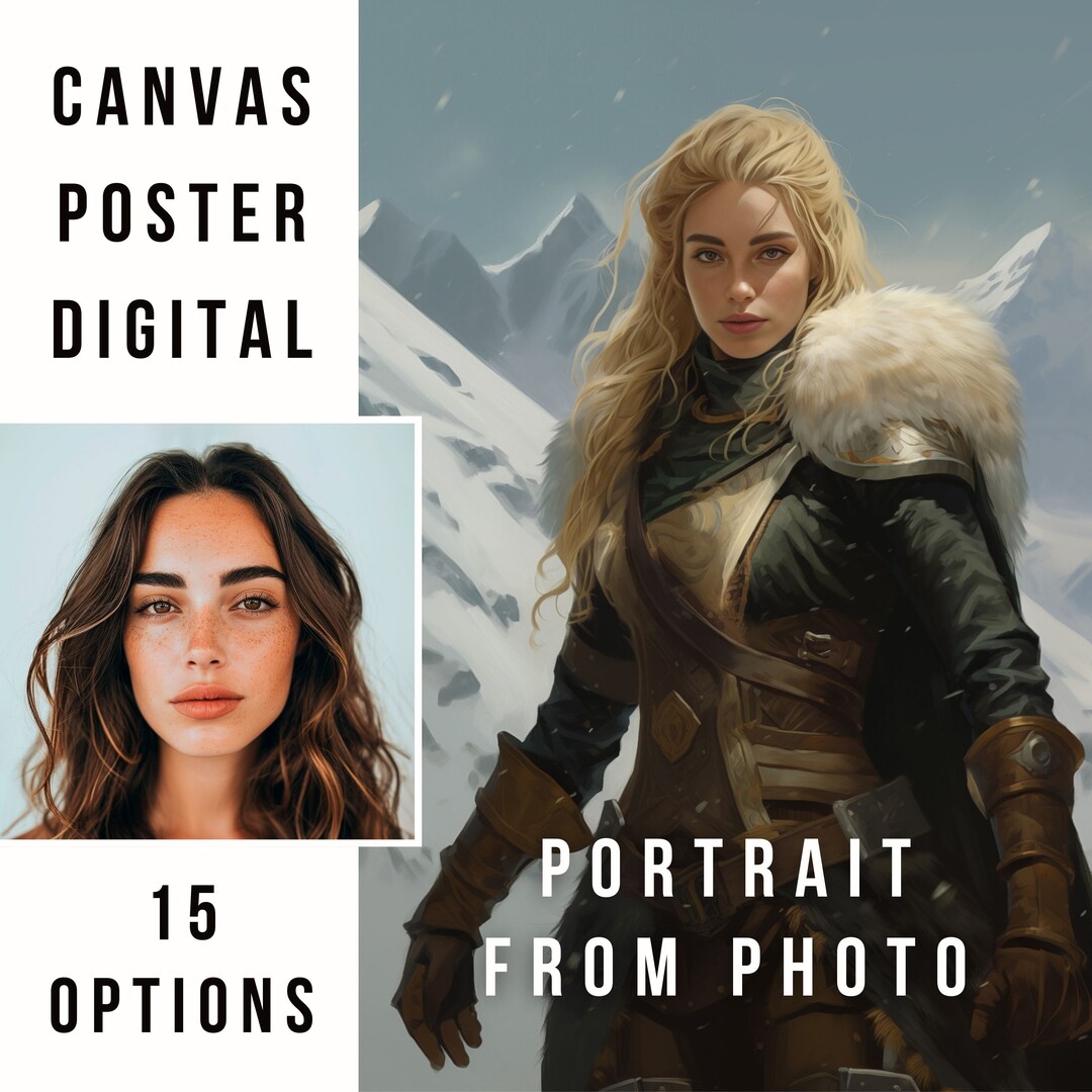 Female Viking Portrait From Photo, Vikings, Face Swap Portrait, Nordic ...