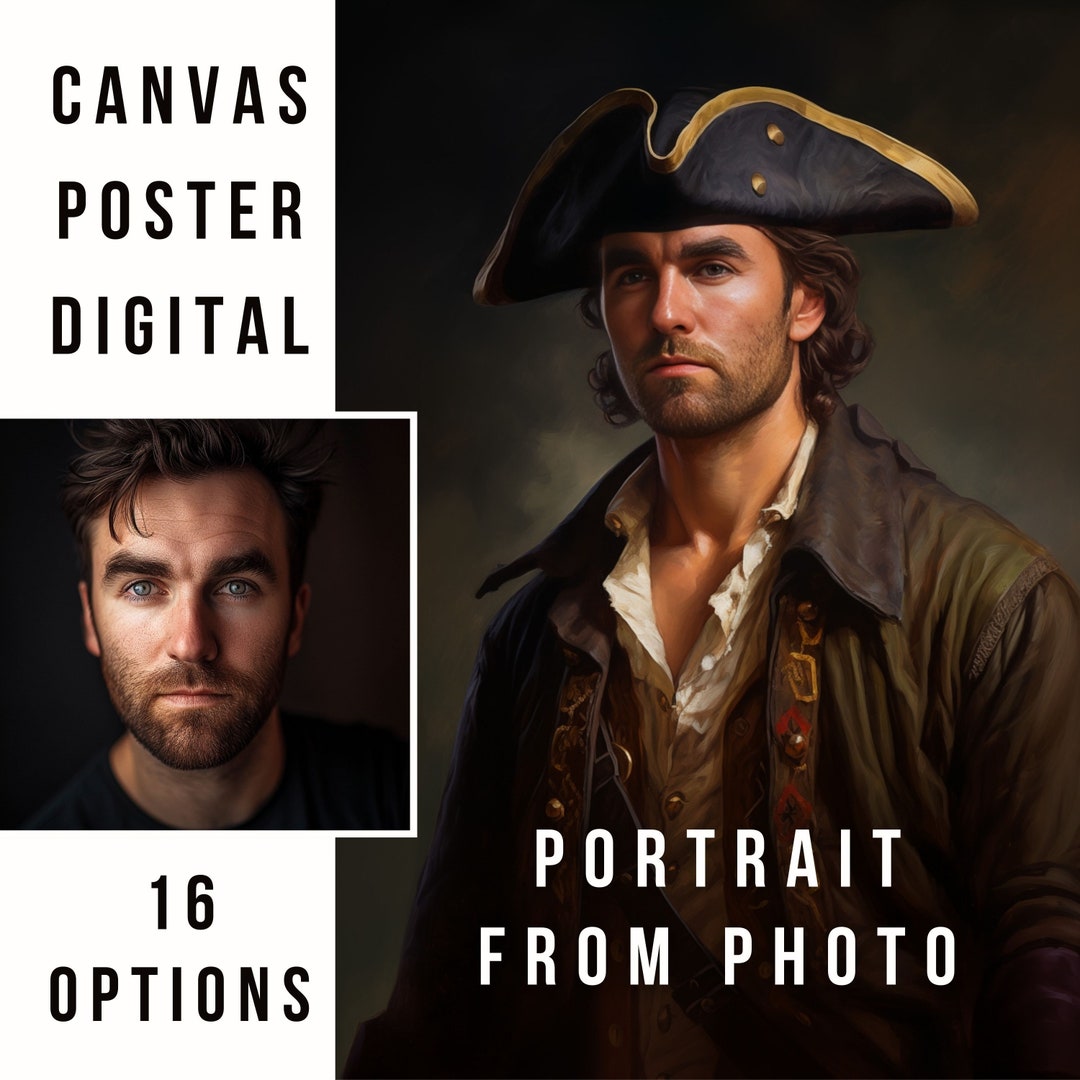 Pirate Face Swap Portrait, Personalized Historical Portrait, Face Swap ...