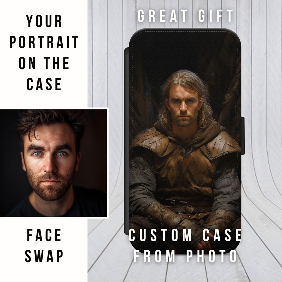 Personalized Viking Portrait on Phone Case, Custom Viking Phone Case ...