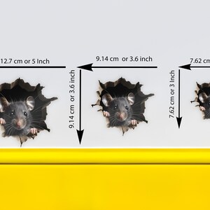 Black Cute Mouse Hole Sticker, Wall Decal, Skirting Board Sticker ...