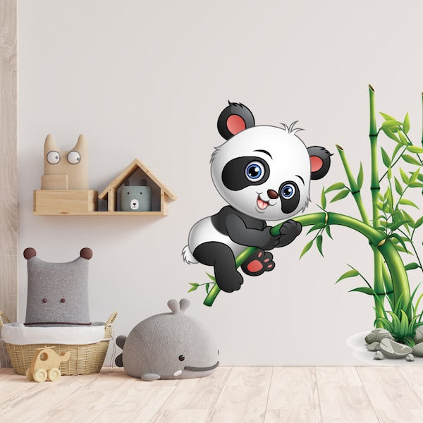 Panda Wall Decal - Etsy
