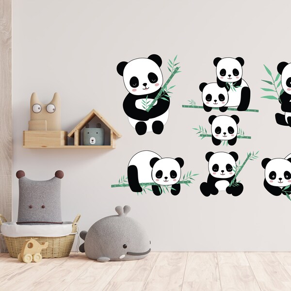 Panda Wall Decal - Etsy