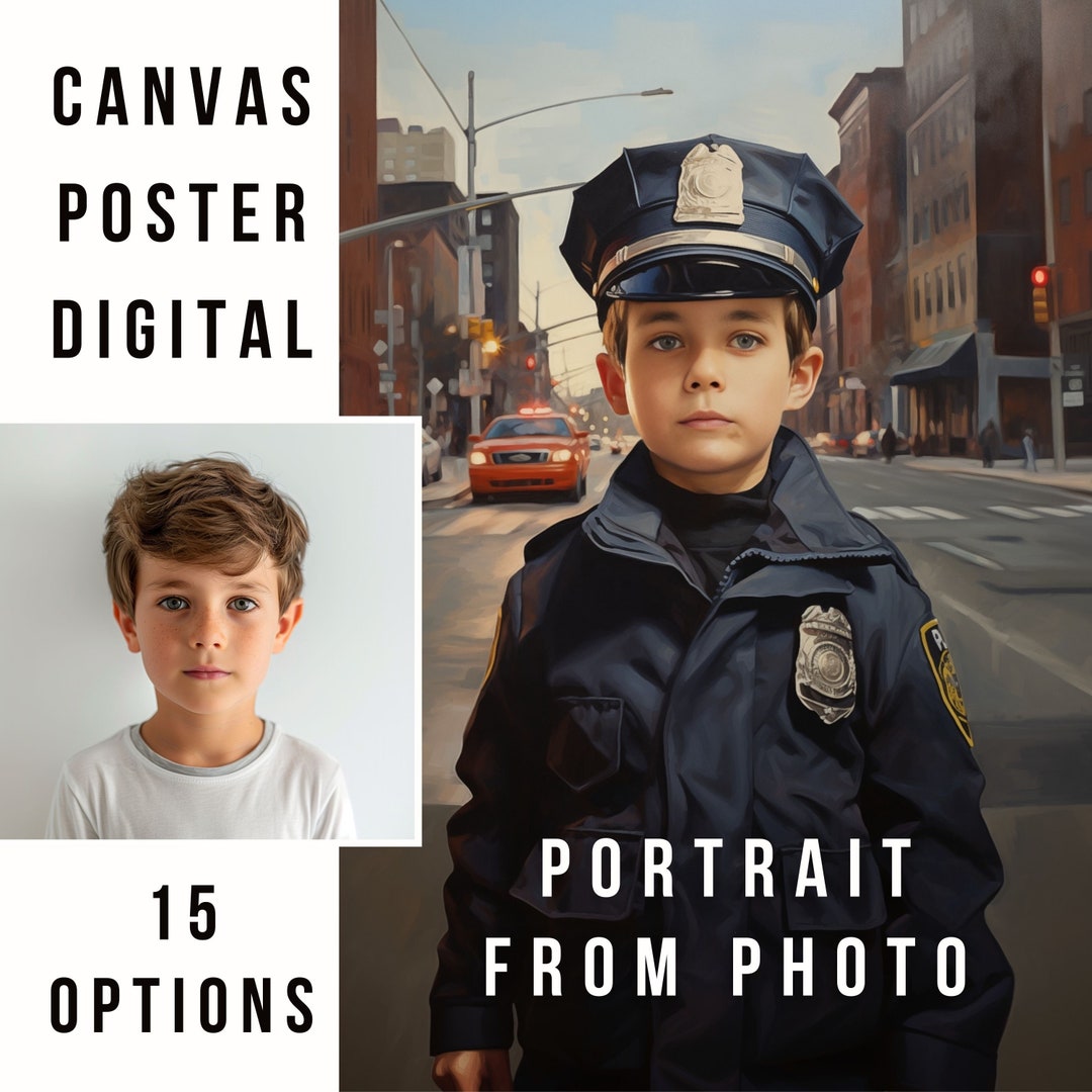 Face Swap Policeman Portrait, Kids Portrait, Policeman Portrait From ...