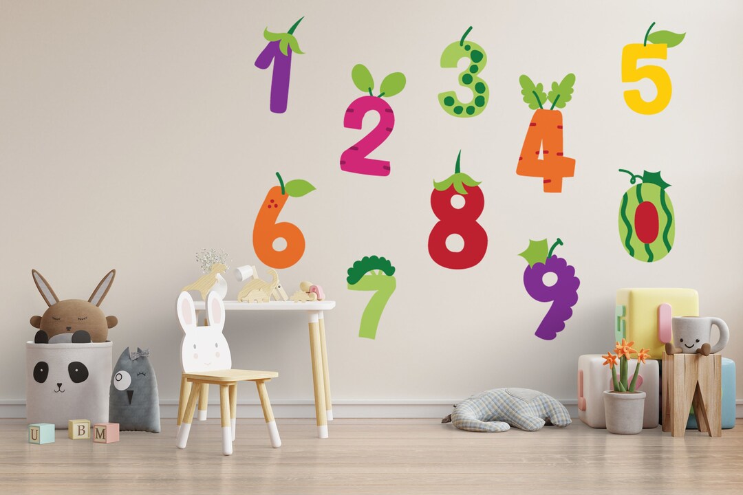 Fruits Colourful Educational Learning Numbers 1-10 Hands for Children's ...