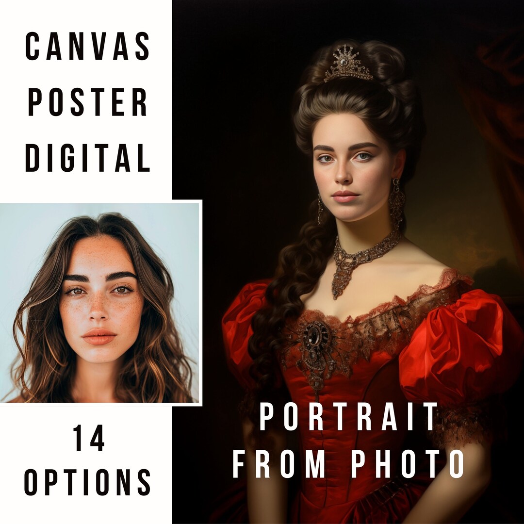 Custom Victorian Portrait From Photo, Personalized Historical Portrait ...