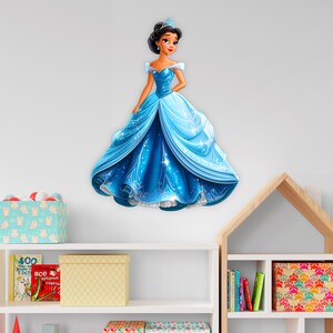 Cartoon Princess Wall Decal, Girls Nursery Removable Decal, Princess ...