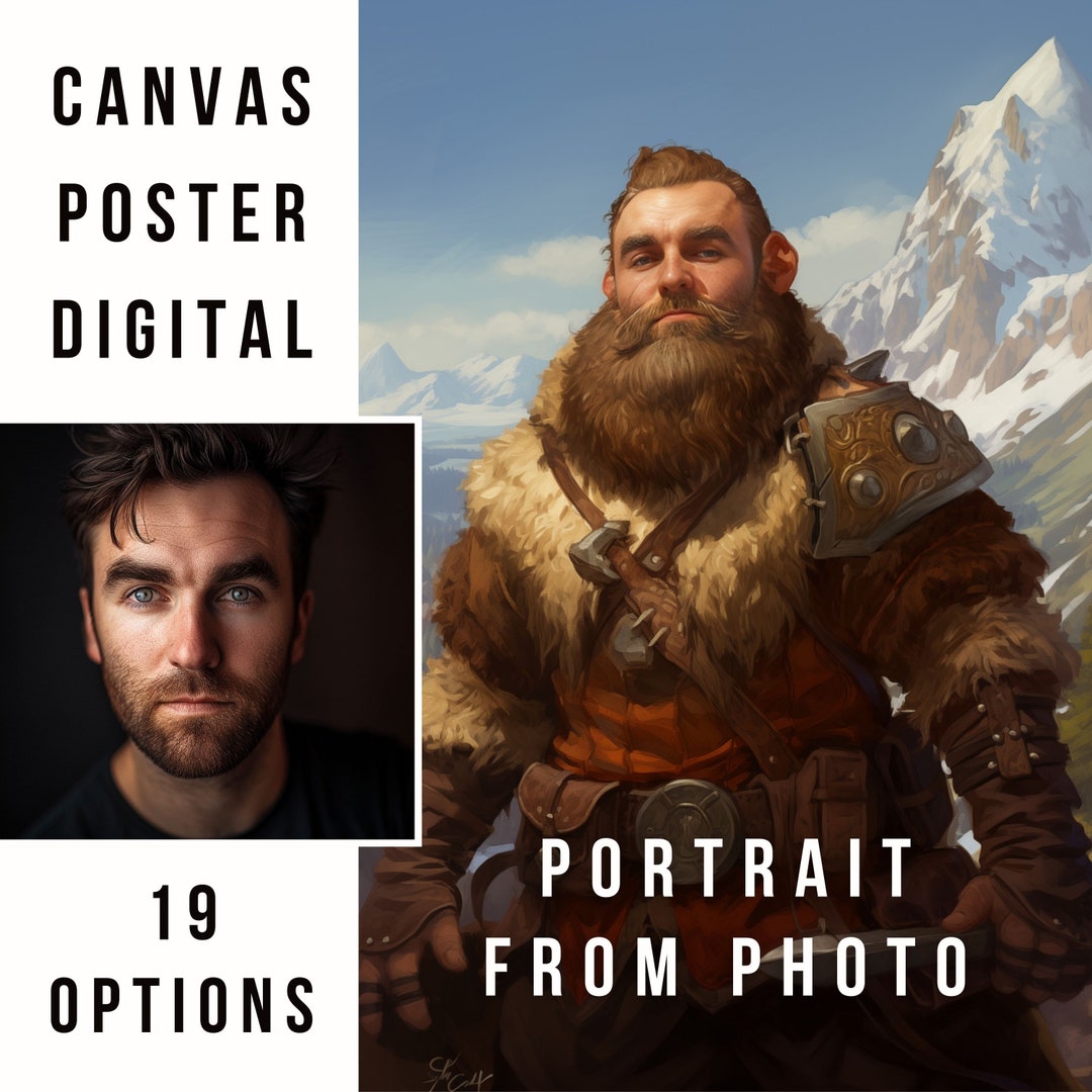 Fantasy Swap Face Portrait, Custom Portrait From Photo, Personalized ...