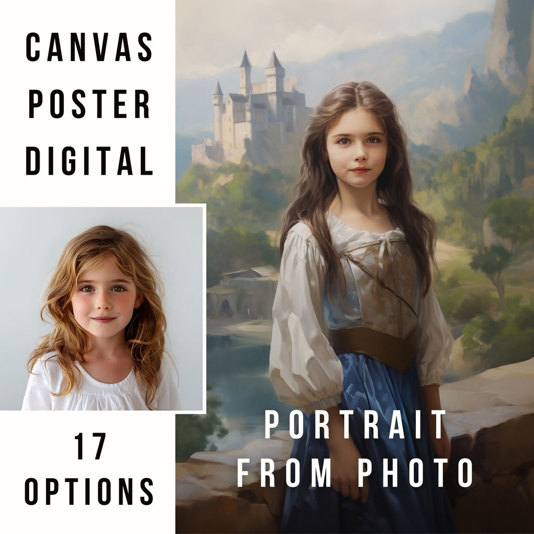 Custom Princess Portrait, Child Portrait Portrait From Photo, Face Swap ...
