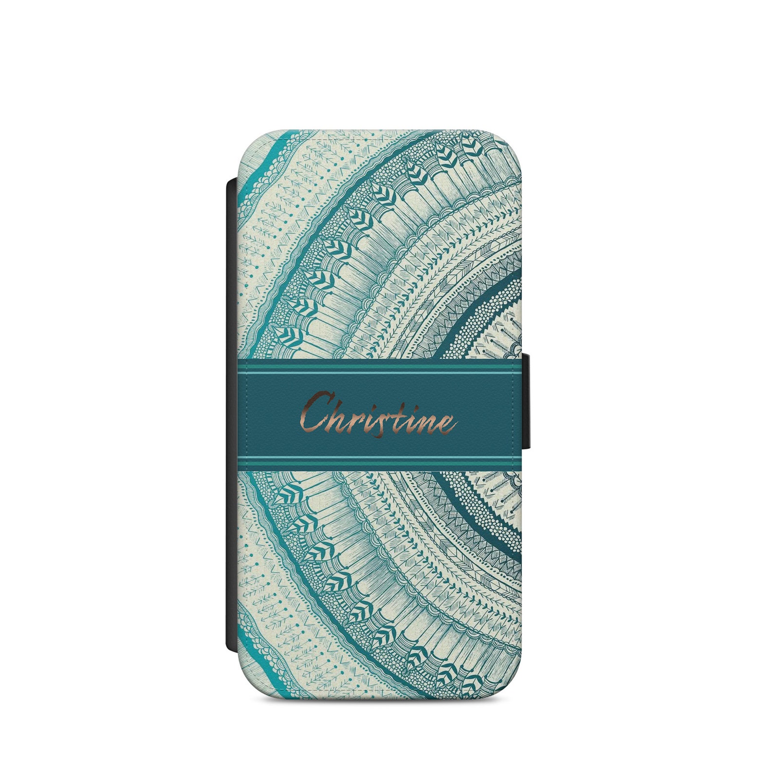 Personalaised Boho Gypsy Bohemian Flip Cases for iPhone 8, Samsung S9 ...