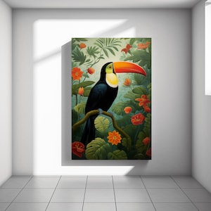 Toucan Henri Rousseau Style, Rousseau Poster, Tropical Poster, Toucan ...