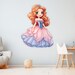 Cute Princess Art, Cartoon Princess Wall Sticker, Girls Nursery Decor ...