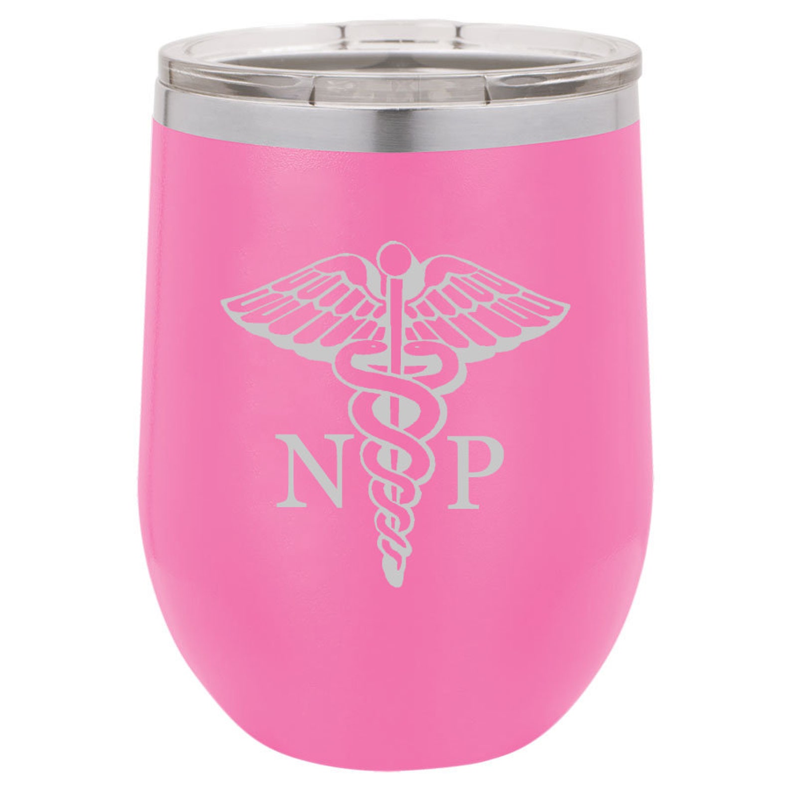 NP Nurse Practitioner Caduceus Stemless Wine Glass Tumbler - Etsy