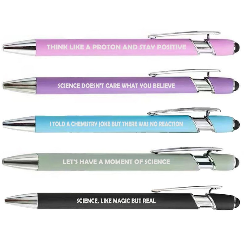 Science Teacher Gift Set of 5 Pens - Etsy