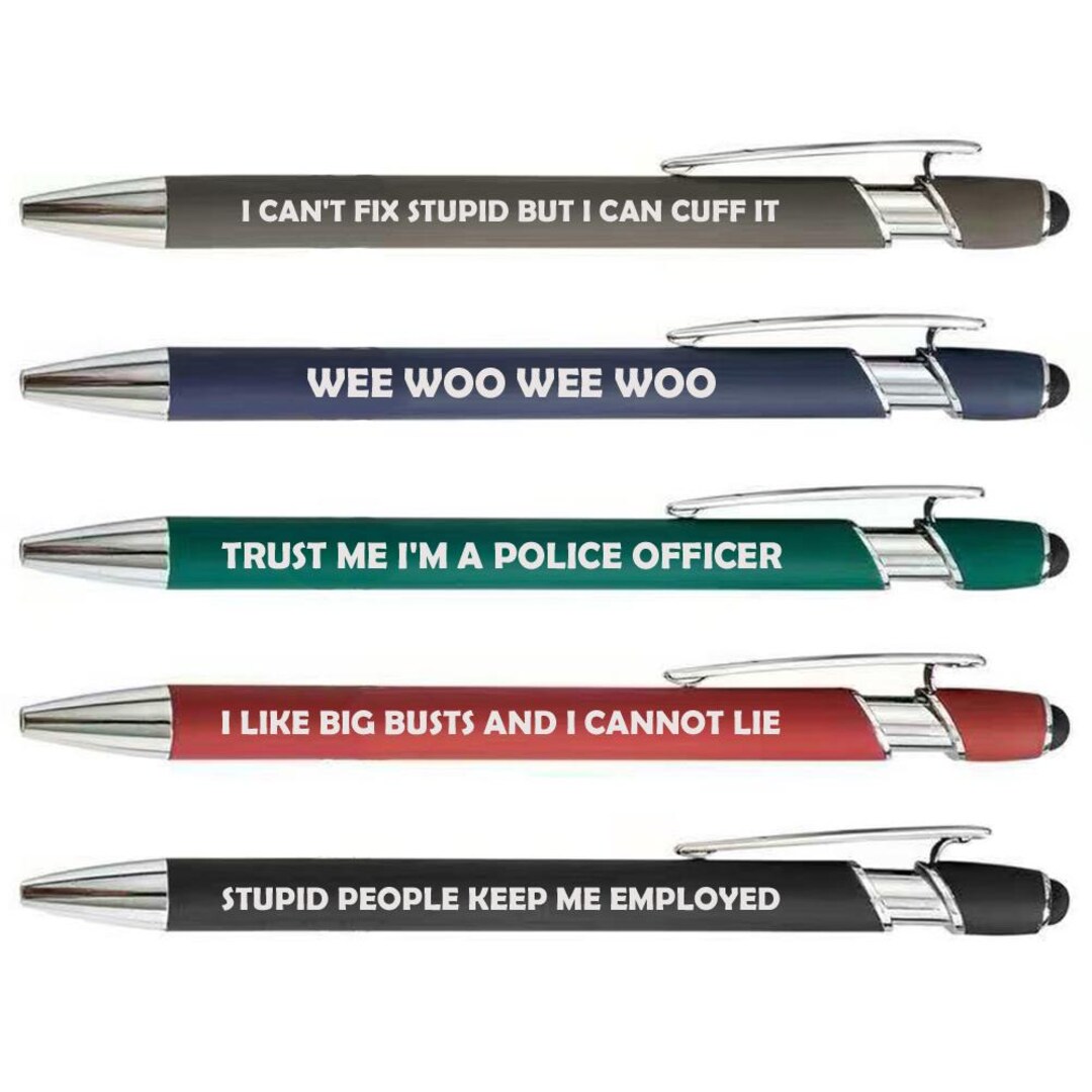 Police Officer Set of 5 Pens Gift - Etsy