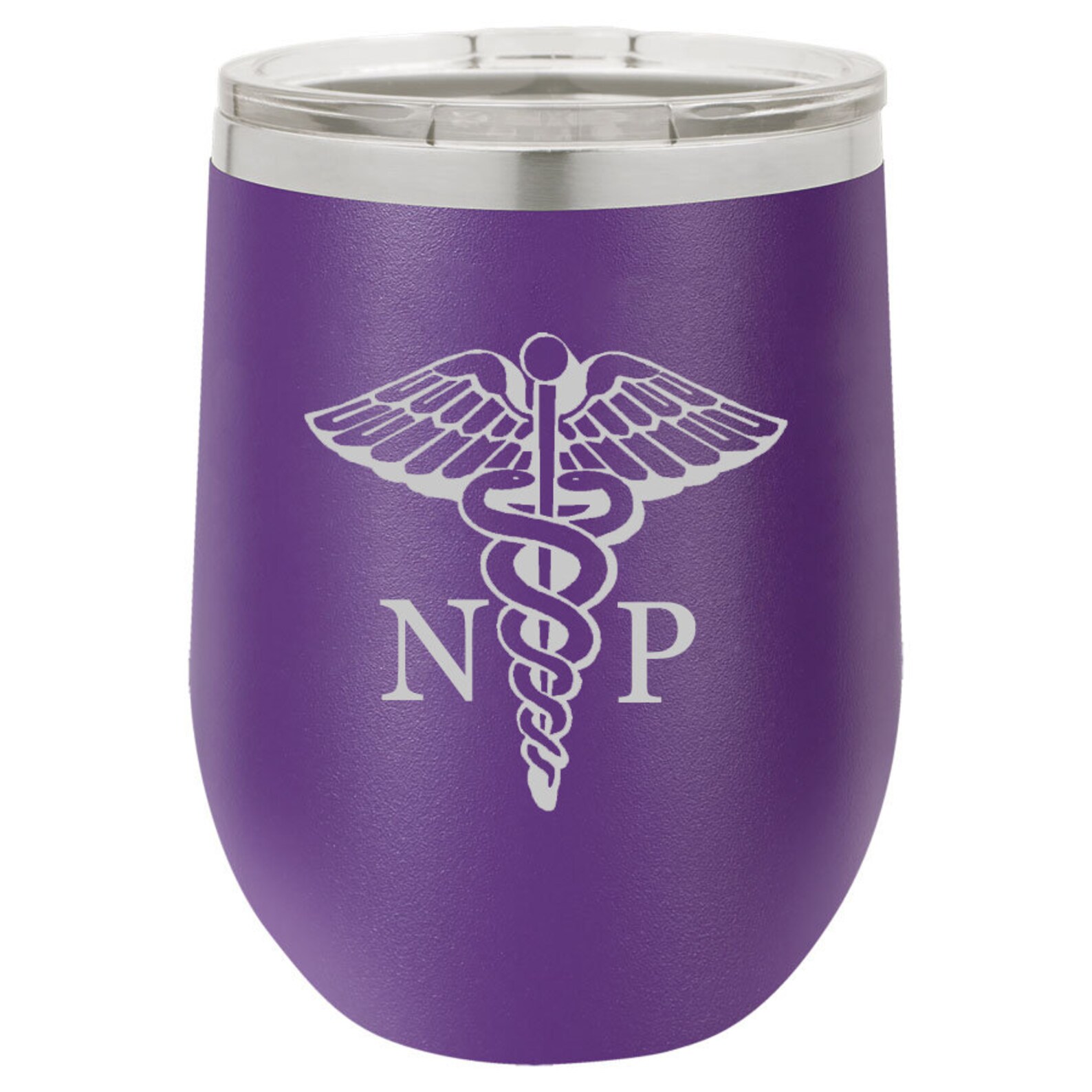 NP Nurse Practitioner Caduceus Stemless Wine Glass Tumbler - Etsy