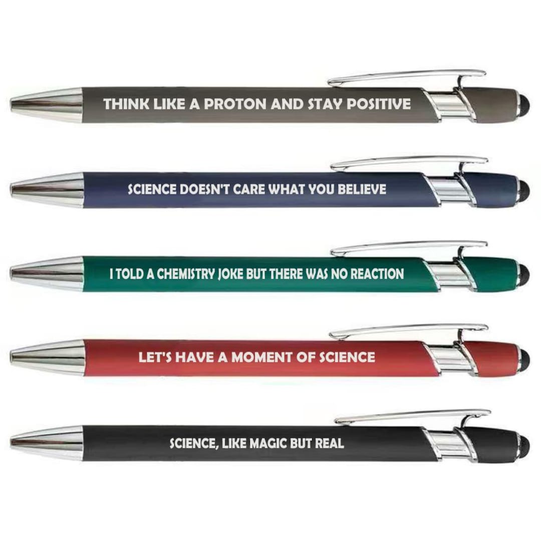Science Teacher Gift Set of 5 Pens - Etsy