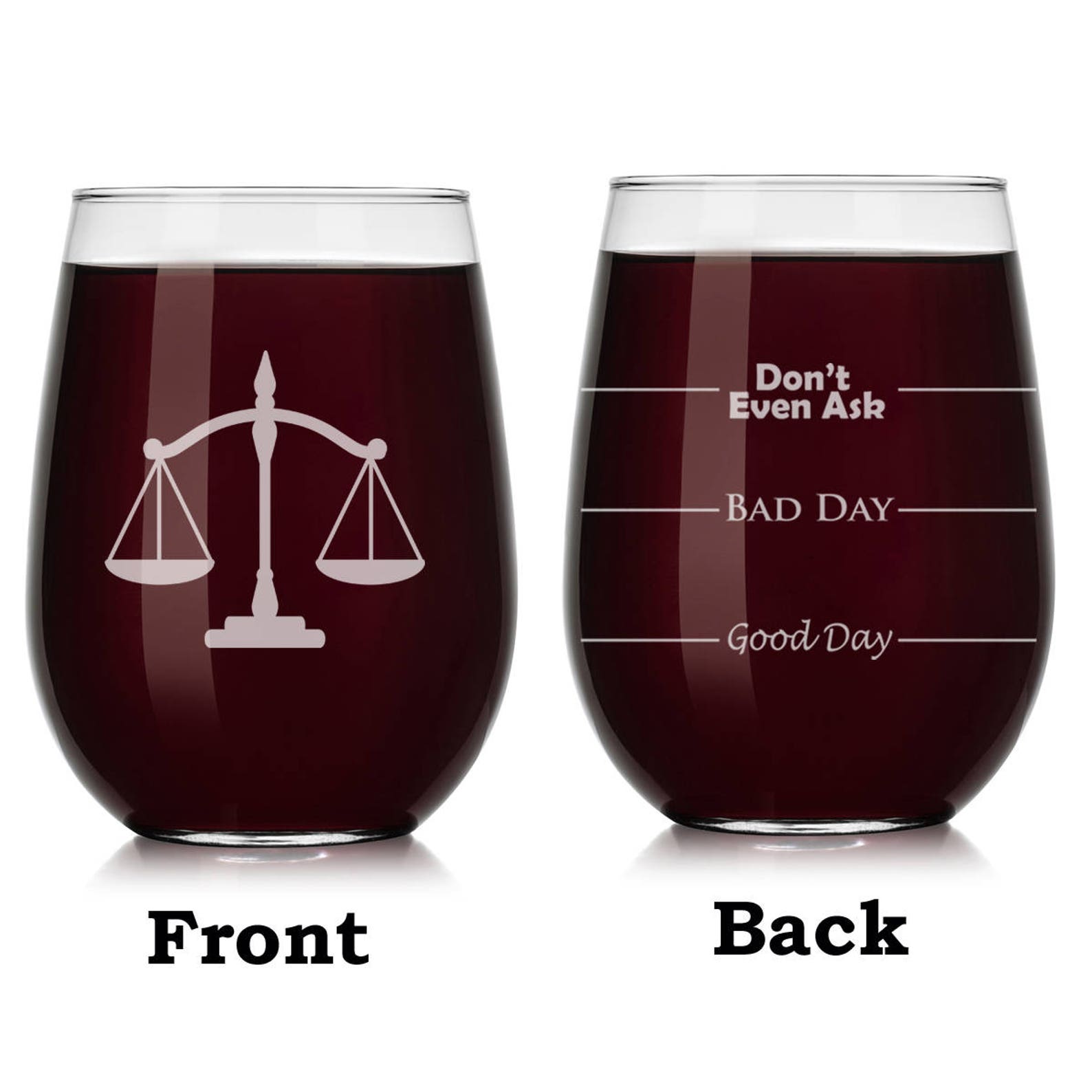 Scales of Justice Lawyer Attorney Paralegal Wine Glass | Etsy