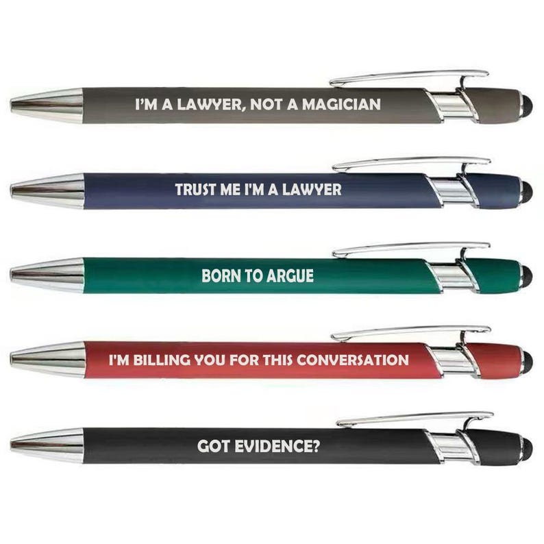 Lawyer Law School Student Paralegal Set of 5 Pens Gift - Etsy