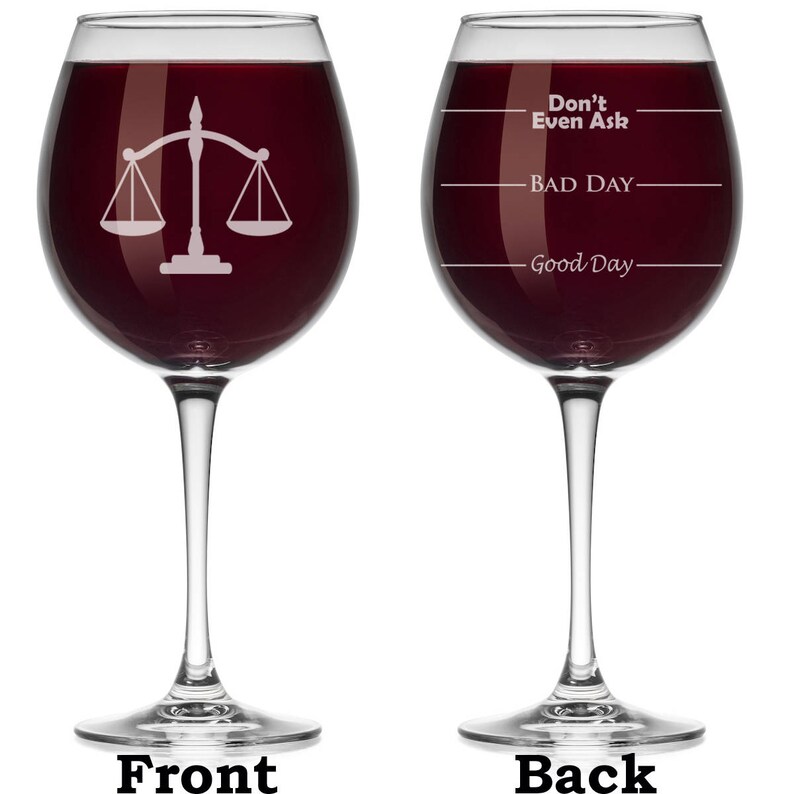 Scales of Justice Lawyer Attorney Paralegal Wine Glass | Etsy