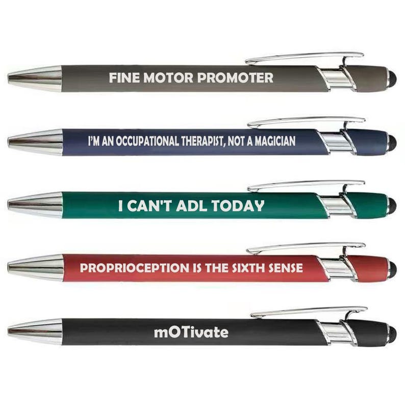 OT Occupational Therapist Set of 5 Pens Gift - Etsy