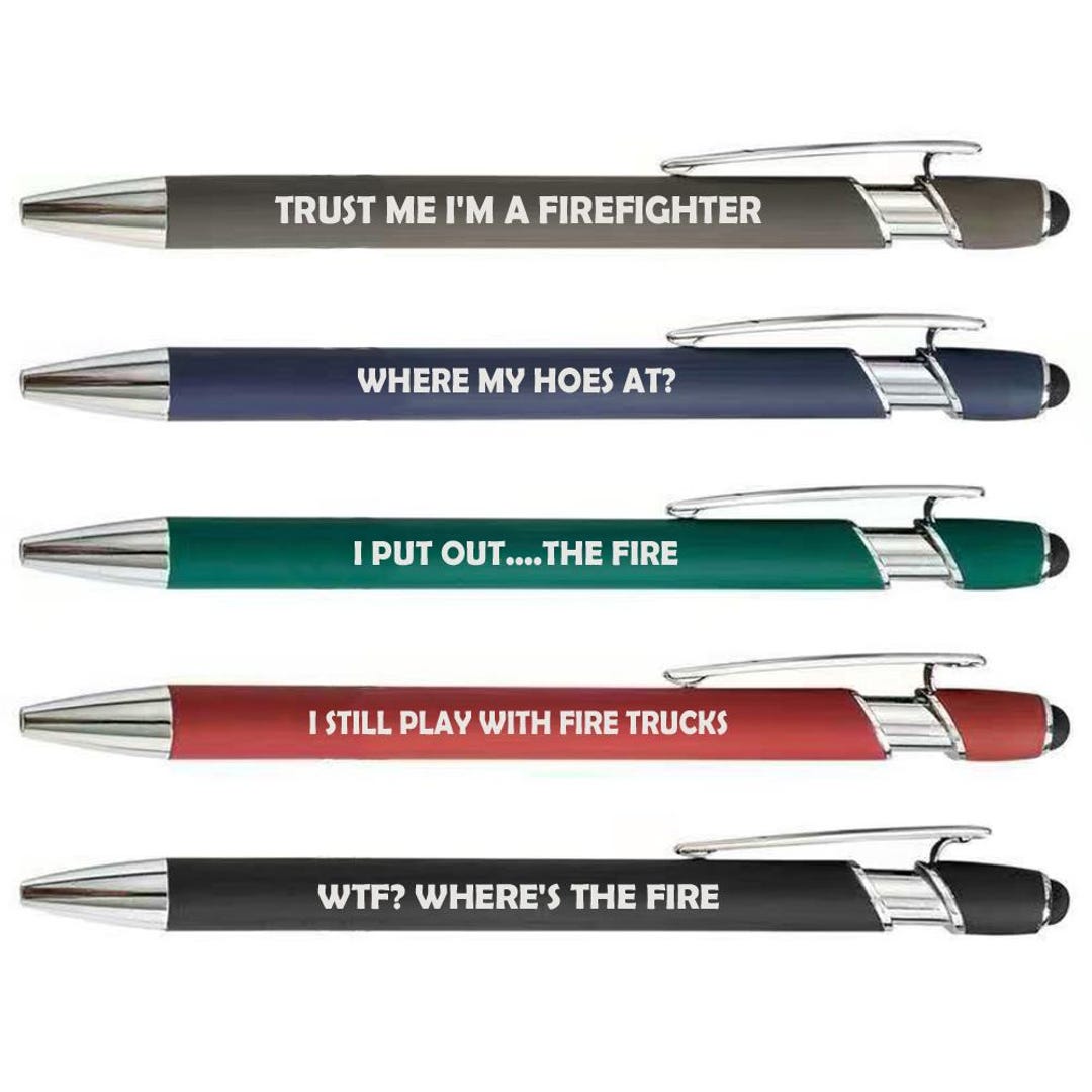 Firefighter Set of 5 Pens Gift - Etsy