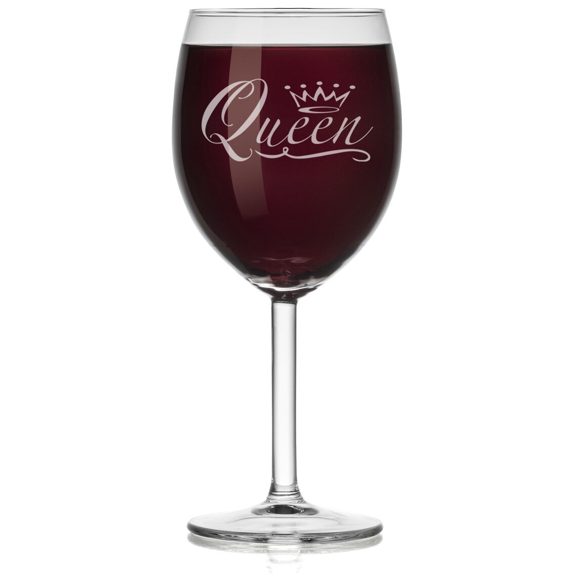 Queen Fancy Wine Glass Stemless or Stemmed | Etsy