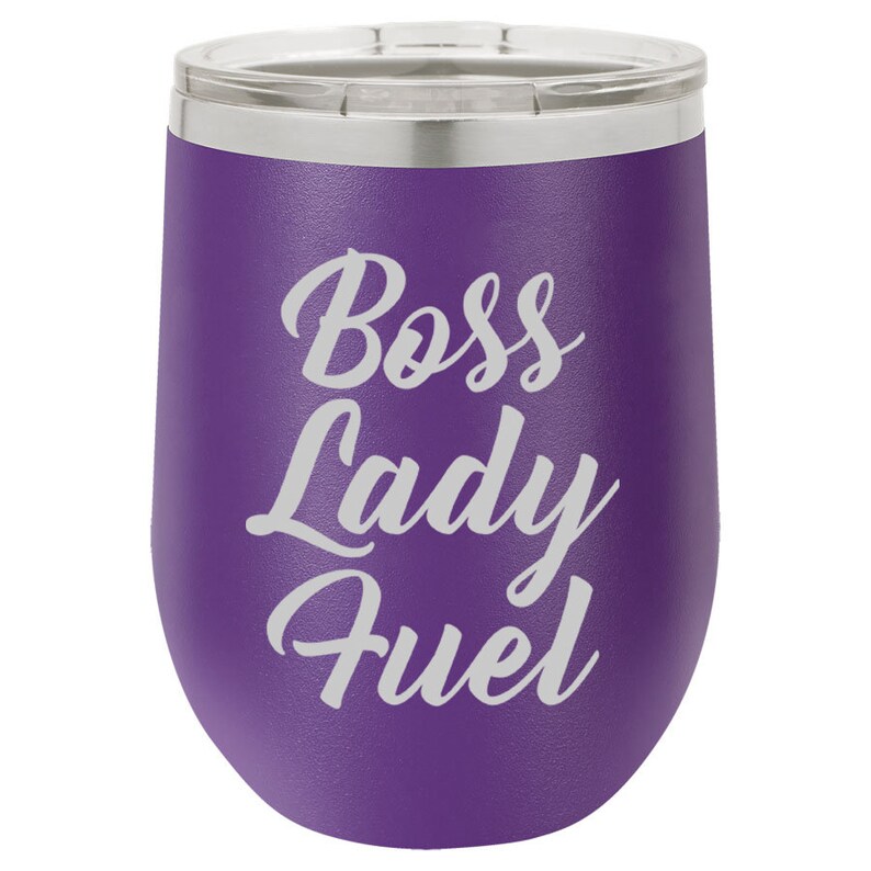 Boss Lady Fuel Funny Stemless Wine Glass Tumbler Double Wall - Etsy