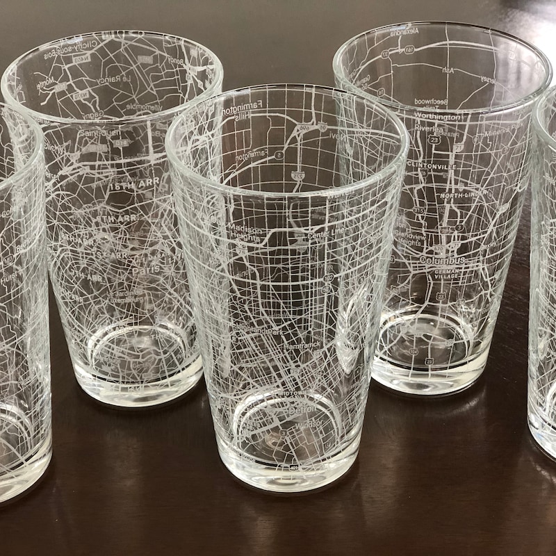 Christmas Pint Glass Set - Etsy
