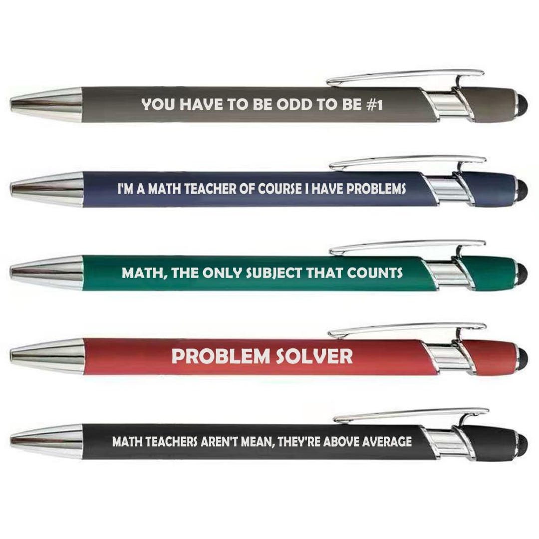 Math Teacher Set of 5 Pens Gift - Etsy