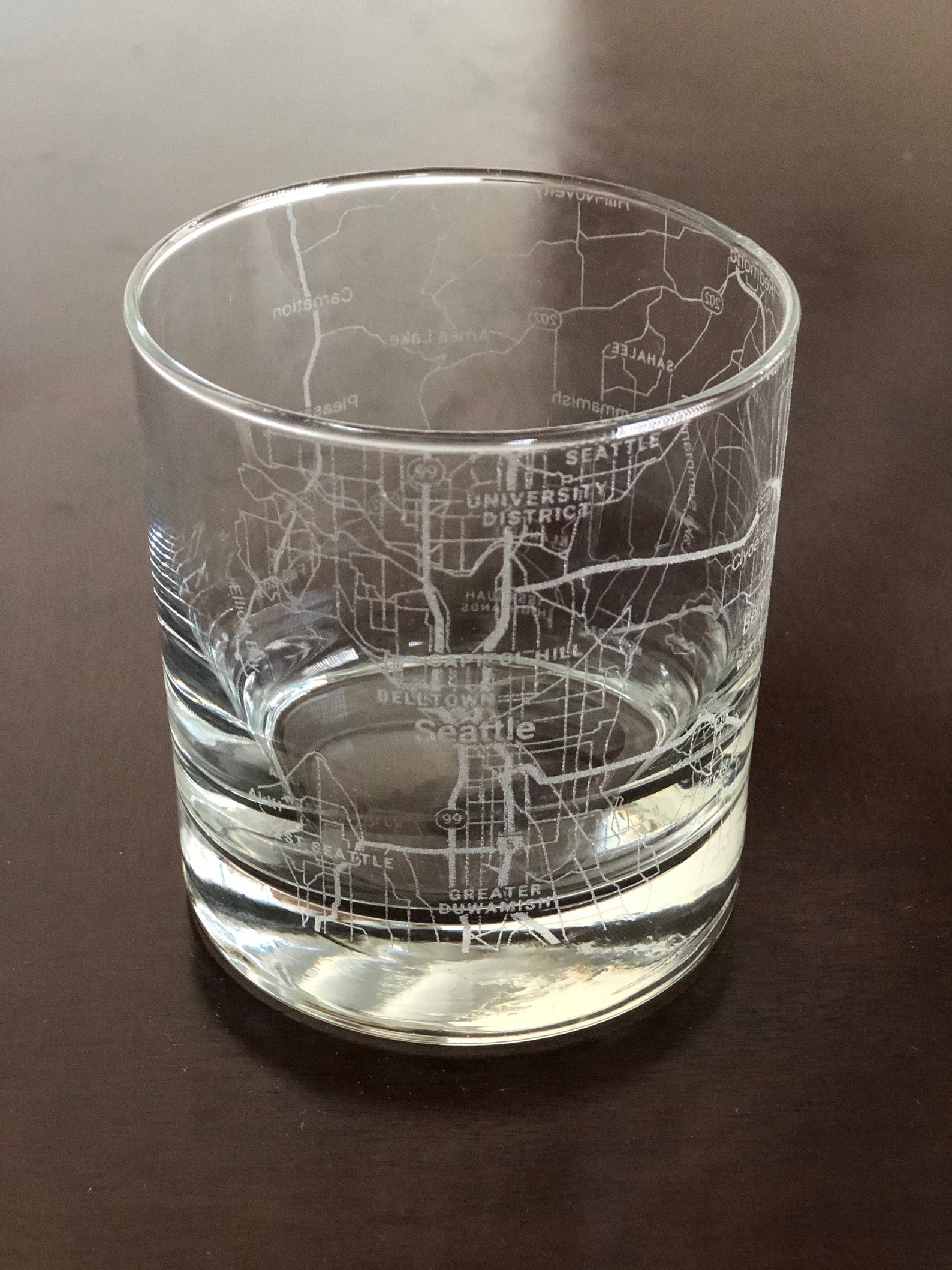 Rocks Whiskey Old Fashioned Glass Urban City Map Seattle - Etsy