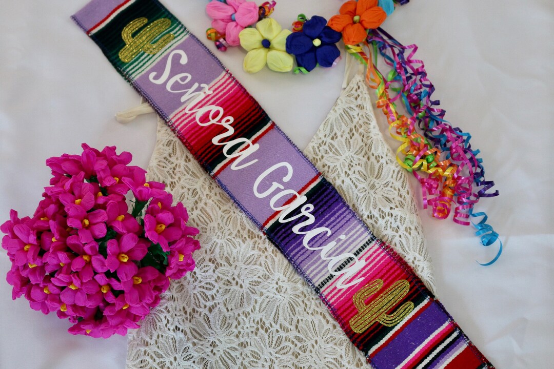 Señora Fiesta Sash Final Fiesta Bachelorette Serape Sash - Etsy