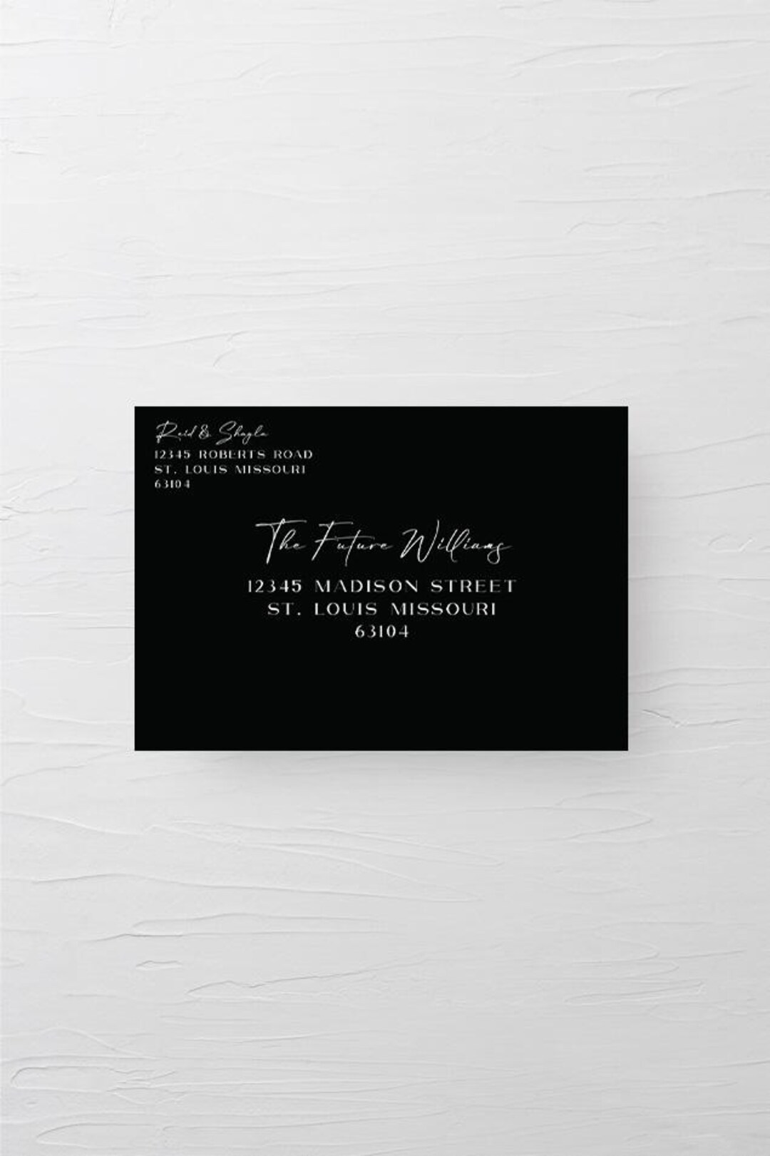 Wedding Response Envelope Template | Elegant & Sleek Wedding Envelope ...