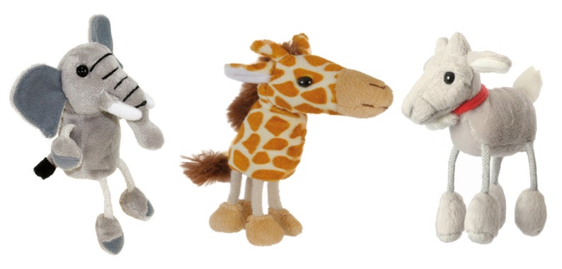 Handa's Surprise Story Finger Puppet Book Set Handmade Bag Story Sack ...