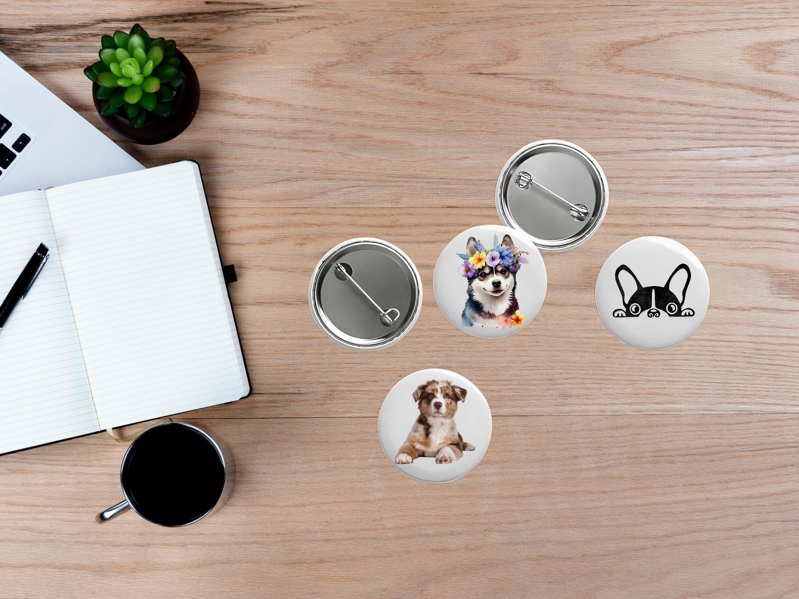 Custom Full Color Pin Buttons Pinback Buttons Badge Personalized Photo ...