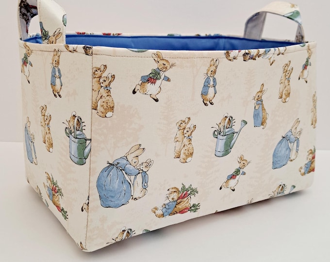 Peter Rabbit Storage Basket, Fabric Bin, Nursery Organizer Container ...