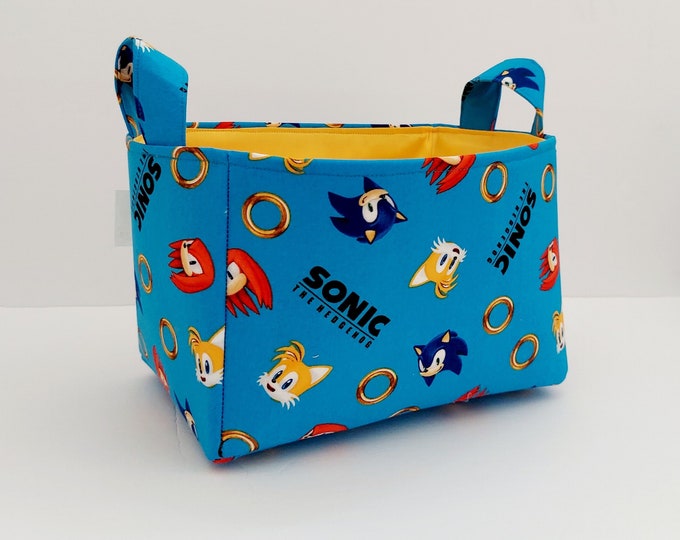 Sonic the Hedgehog Storage Basket, Fabric Organizer Bin Container, Book ...