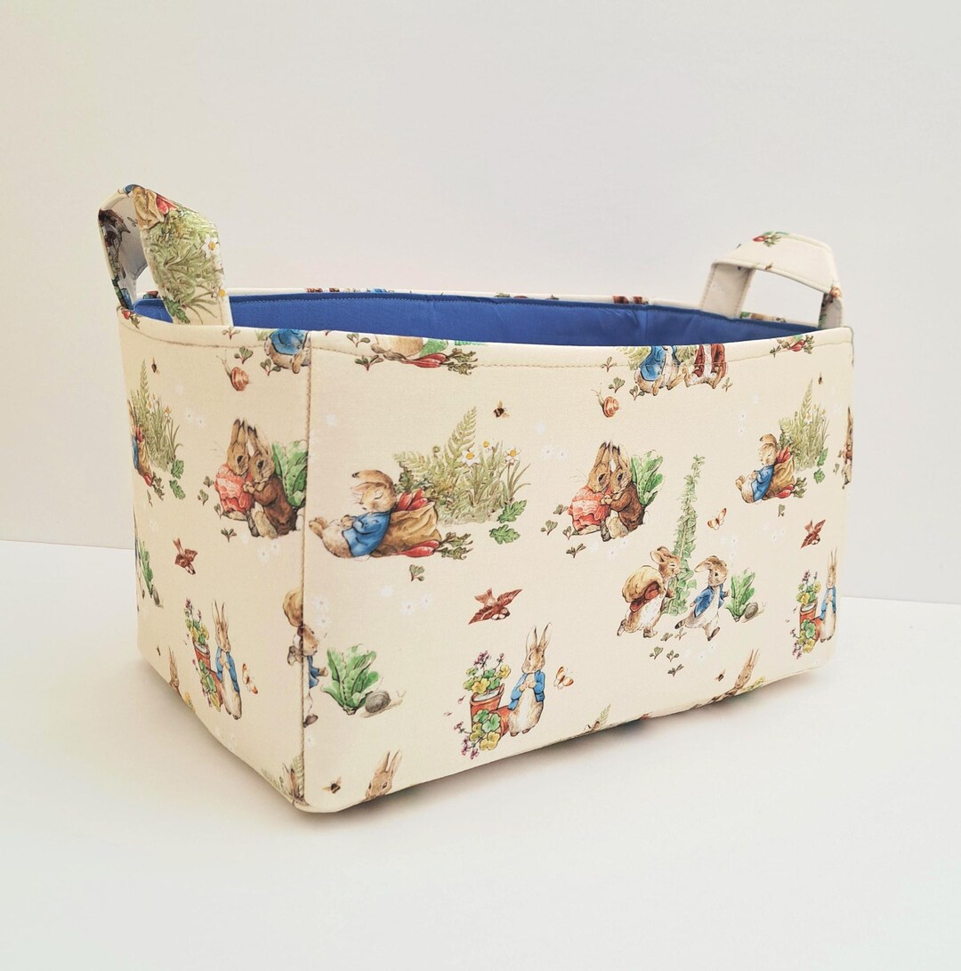 Peter Rabbit Storage Basket, Fabric Bin, Nursery Organizer Container ...