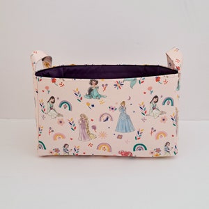 Princess Storage Basket, Fabric Container Organizer Bin, Girls Room ...