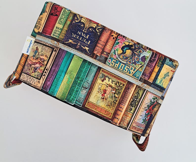Bookworm Storage Basket, Fabric Organizer Bin, Book Lovers Gift - Etsy
