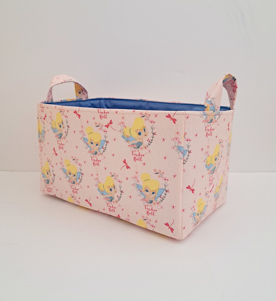 Tinkerbell Storage Basket, Fabric Bin, Diaper Organizer Caddy, Toy Box ...