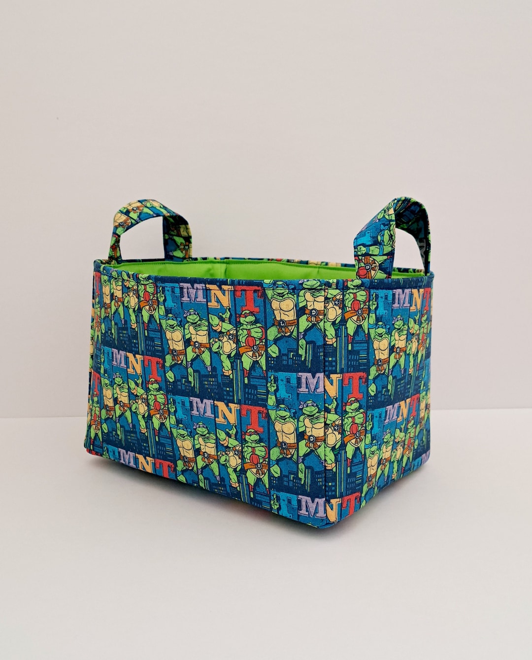 Ninja Turtle Storage Basket, TMNT Building Slats Fabric Bin, Diaper ...